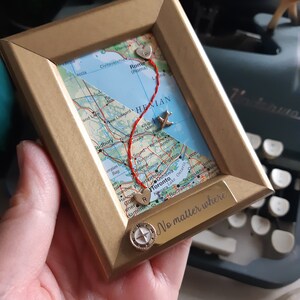 Long Distance Gift Two Maps in One Custom Map Gift Maps in - Etsy