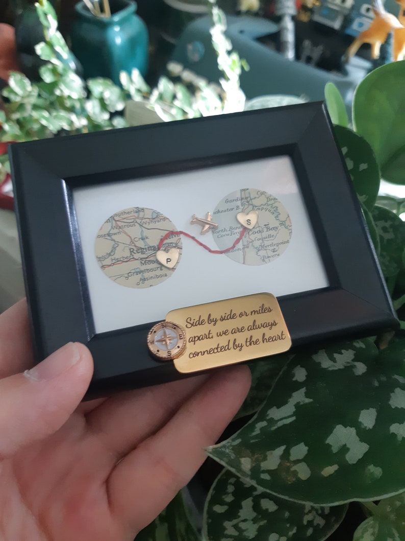 Long Distance Gift Two Maps in One Custom Map Gift Maps in - Etsy