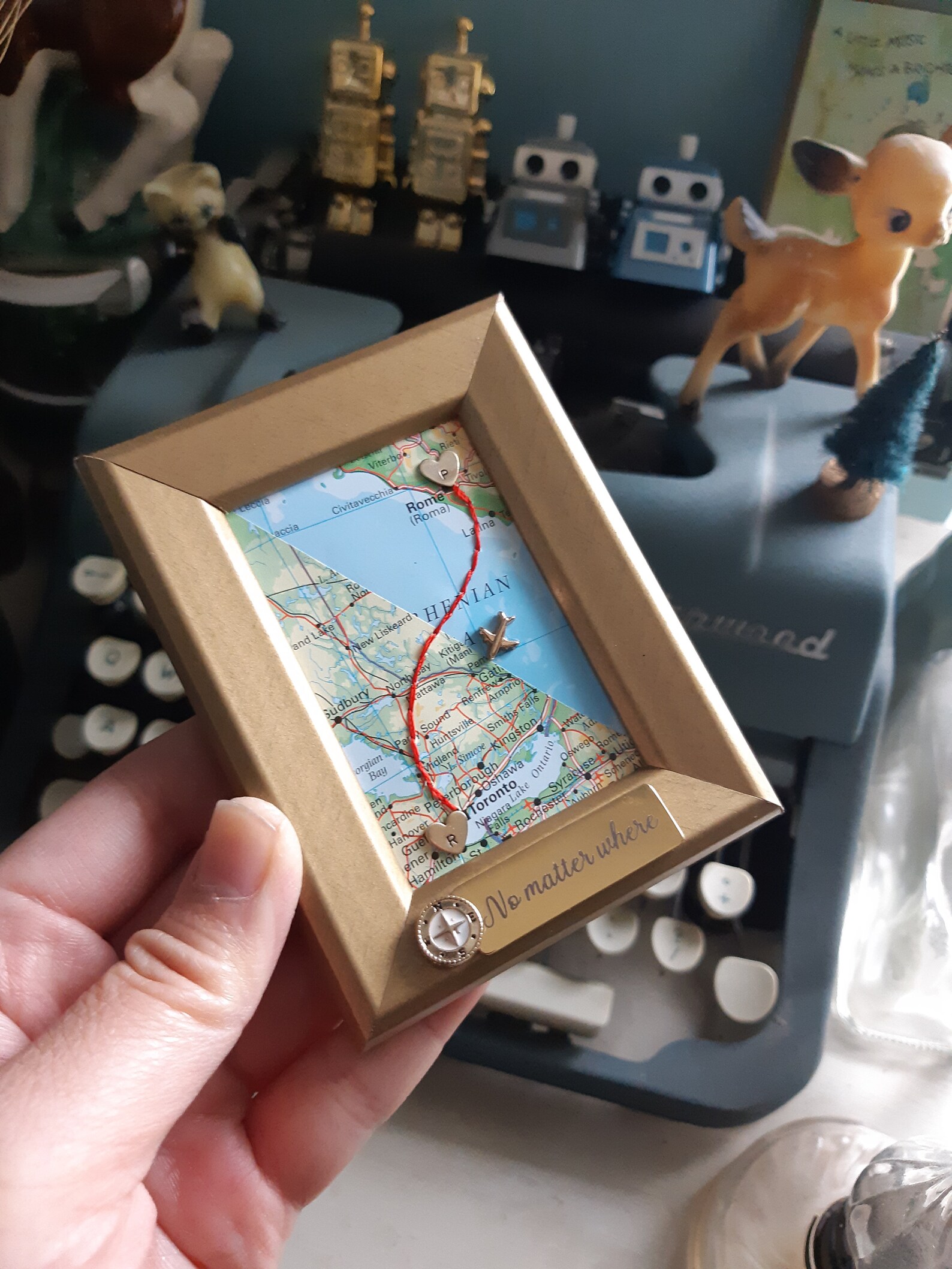 Long Distance Gift Two Maps in One Custom Map Gift Maps in - Etsy