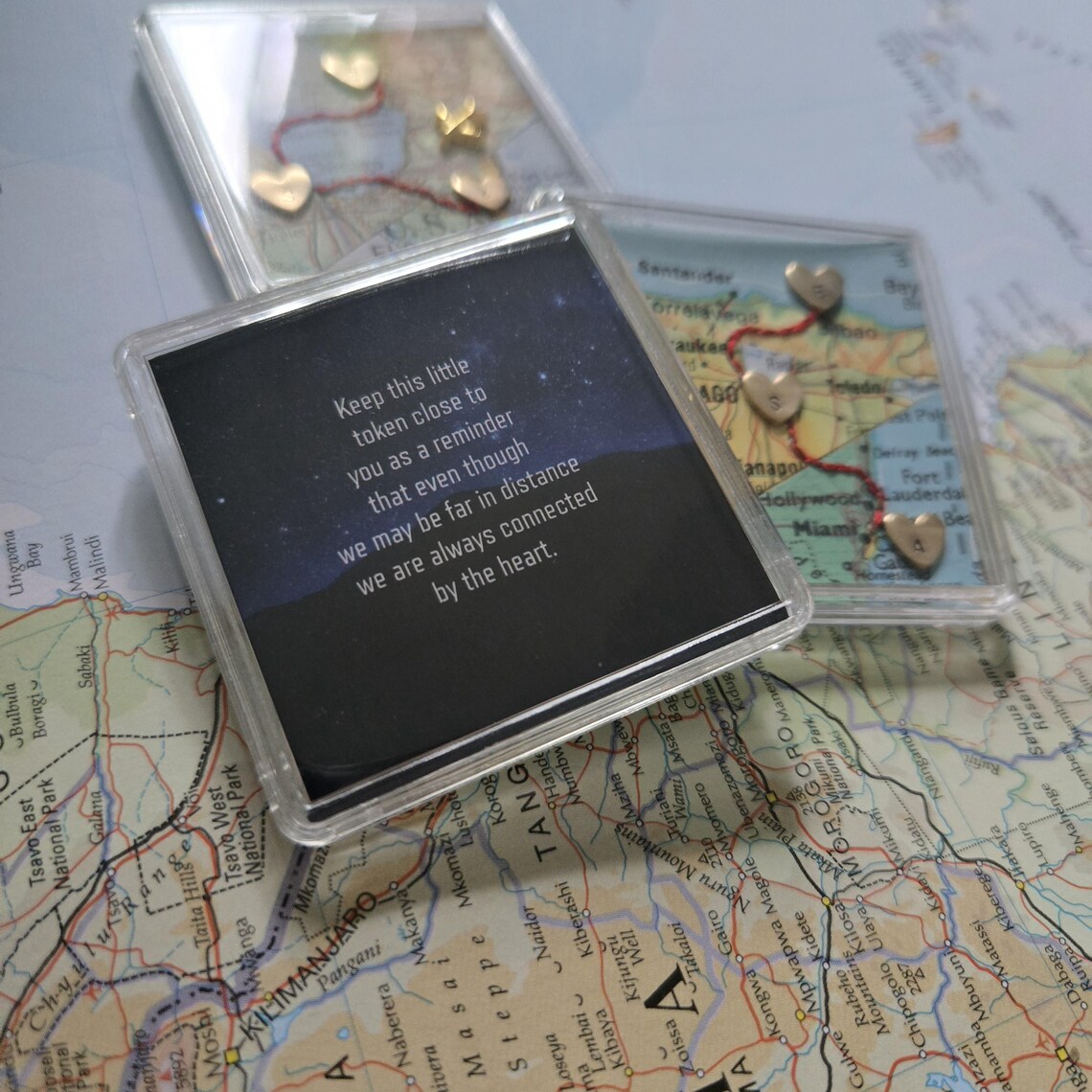 Pocket Hug: Three Custom Map Locations - Long Distance Gift - Etsy Canada
