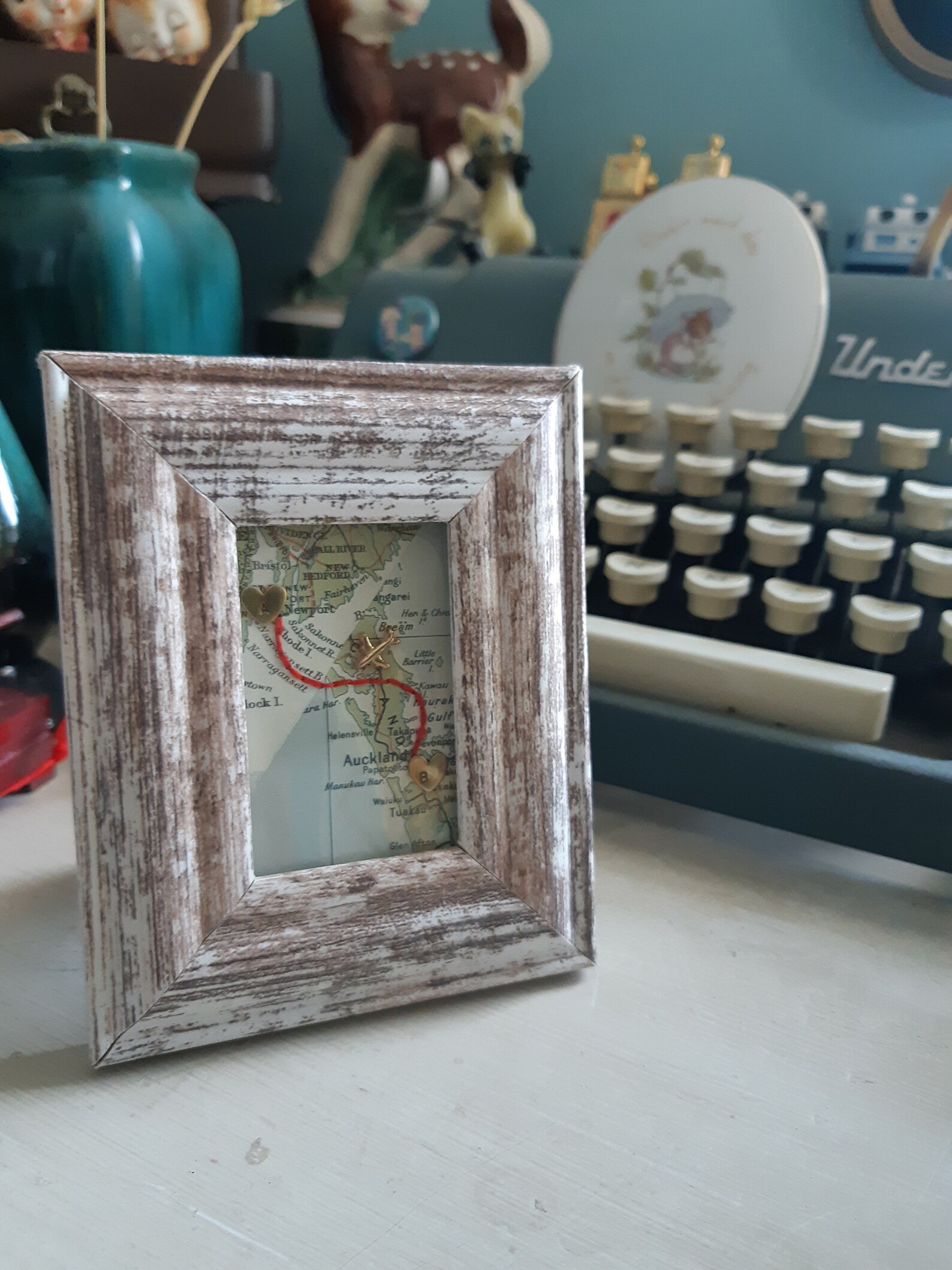 Long Distance Gift, Two Maps in One, Custom Map Gift, Maps in Frame ...