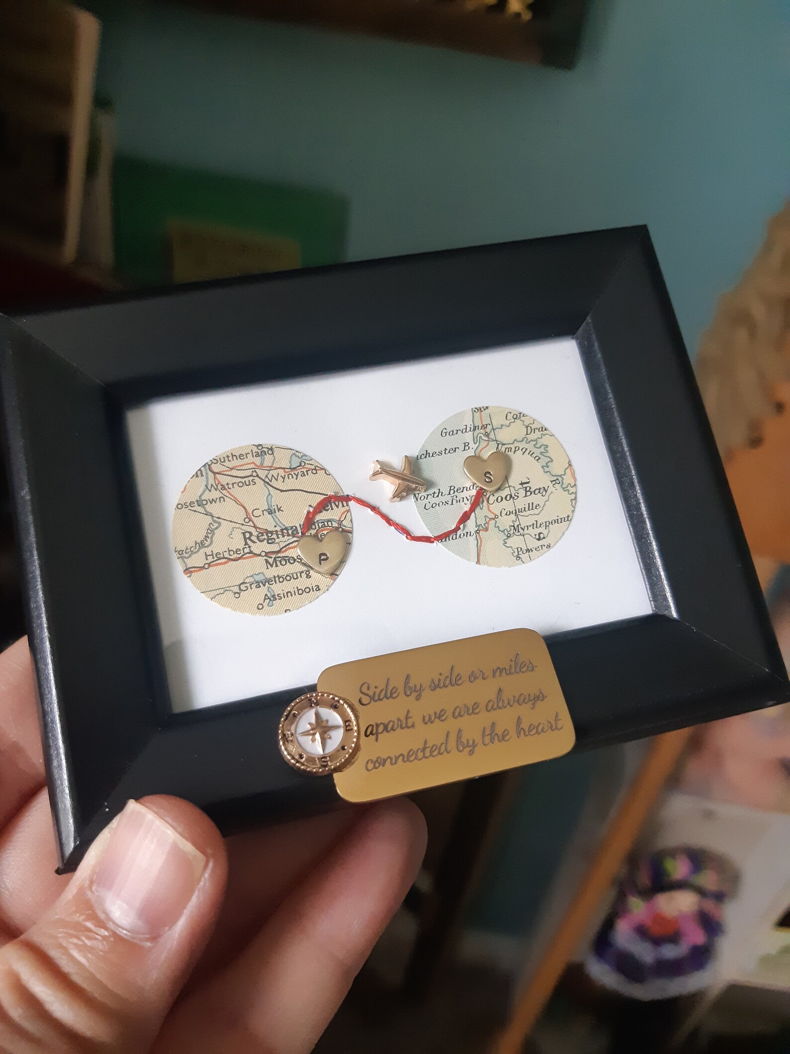 Long Distance Gift Two Maps in One Custom Map Gift Maps in - Etsy