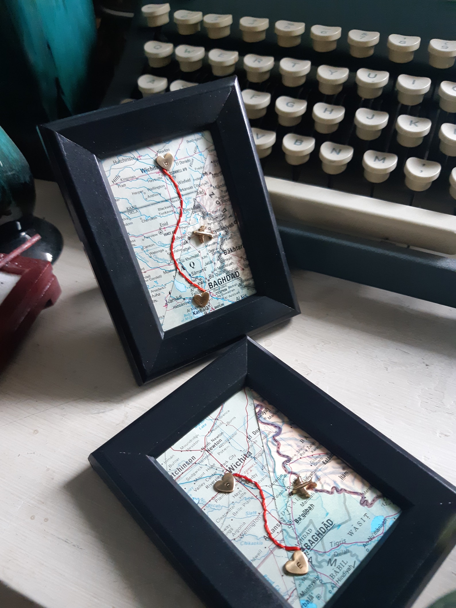 Long Distance Gift Two Maps in One Custom Map Gift Maps in - Etsy
