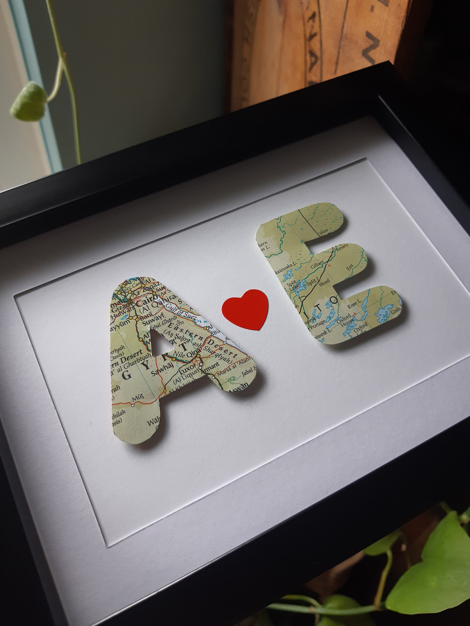 Custom Map Frame, Long Distance Gift, Deployment Gift, Custom Map ...