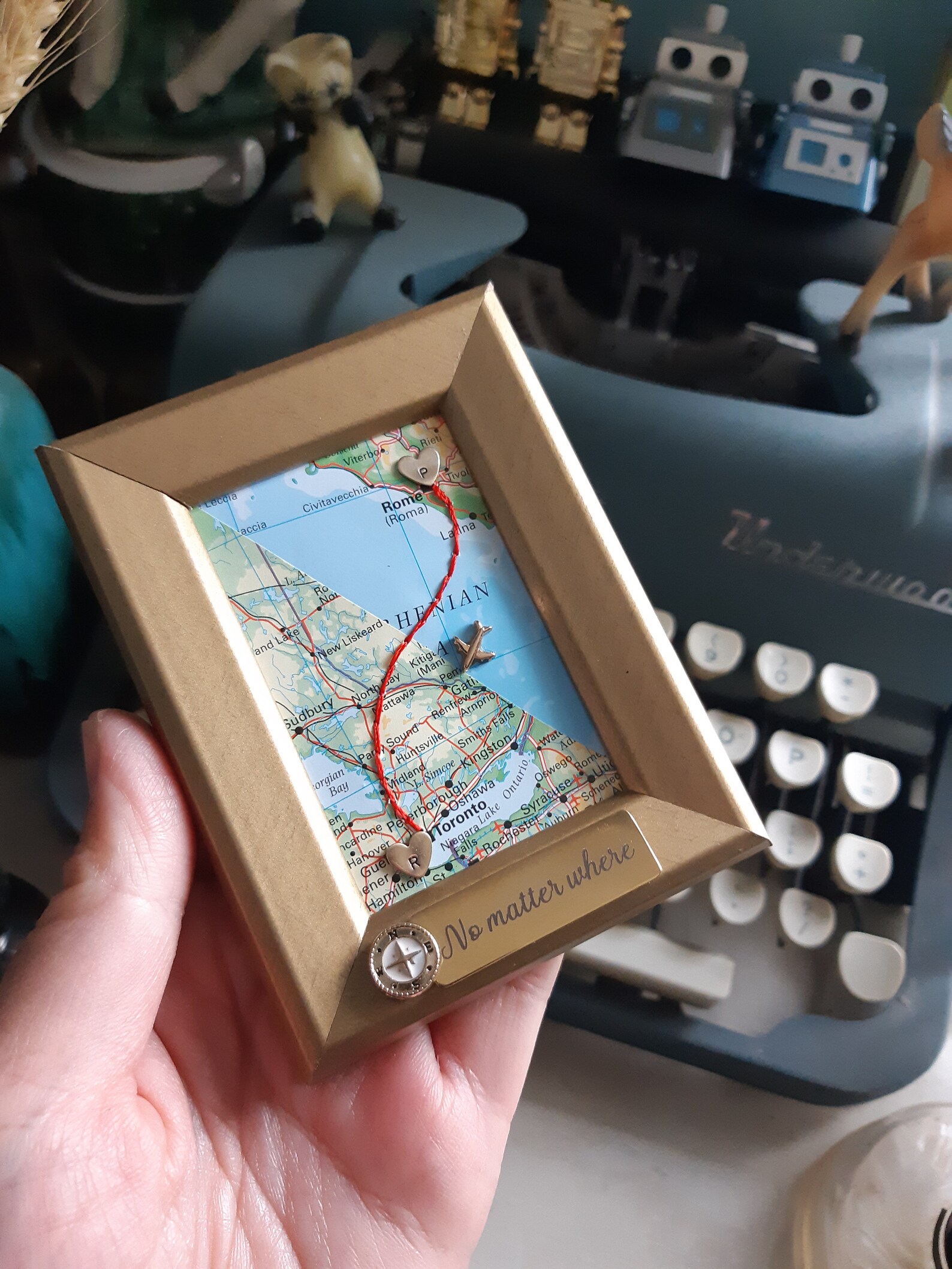 Long Distance Gift Two Maps in One Custom Map Gift Maps in - Etsy