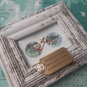 Long Distance Gift, Two Maps in One, Custom Map Gift, Maps in Frame ...