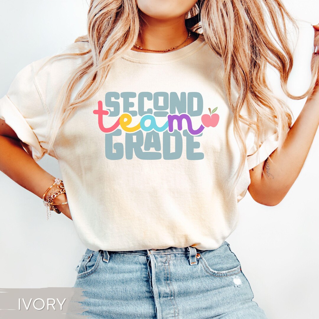 Second Grade Team Shirts, Comfort Colors Matching Second Grade T-shirts ...