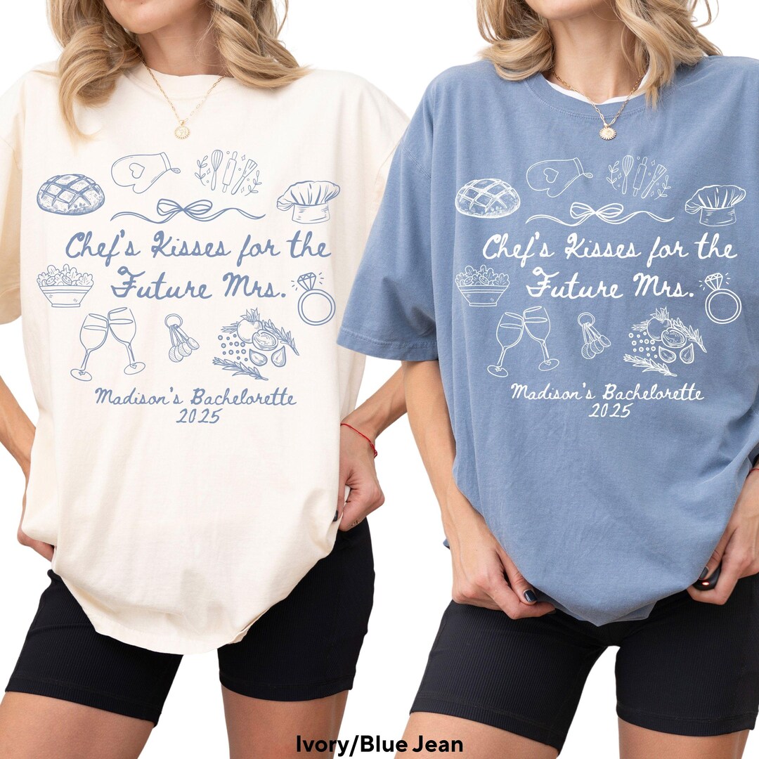 Cooking Theme Bachelorette Party Shirts, Personalized Comfort Colors ...