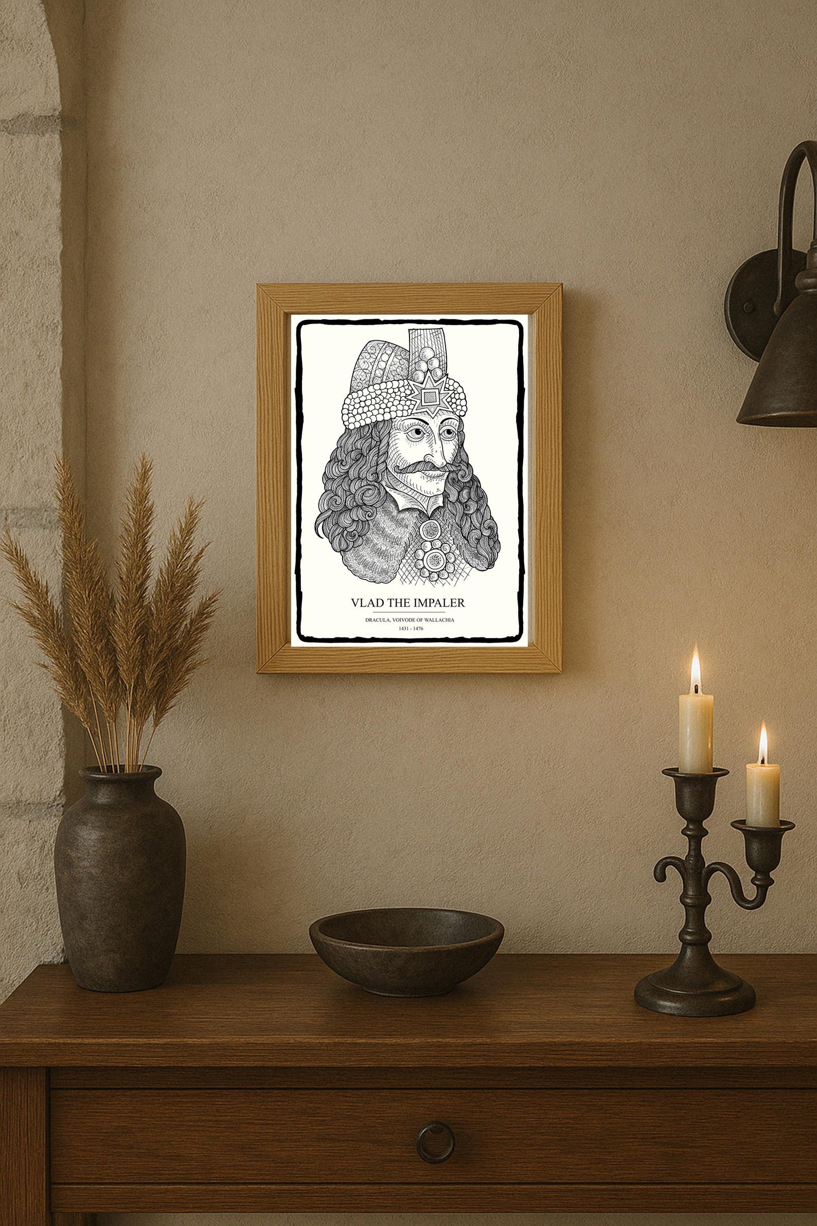 Vlad the Impaler | Woodcut, Etching Engraving Medieval Art Print ...