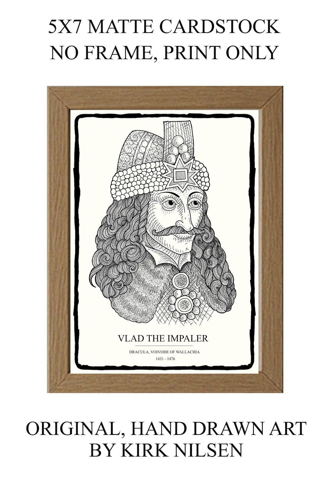 Vlad the Impaler | Woodcut, Etching Engraving Medieval Art Print ...