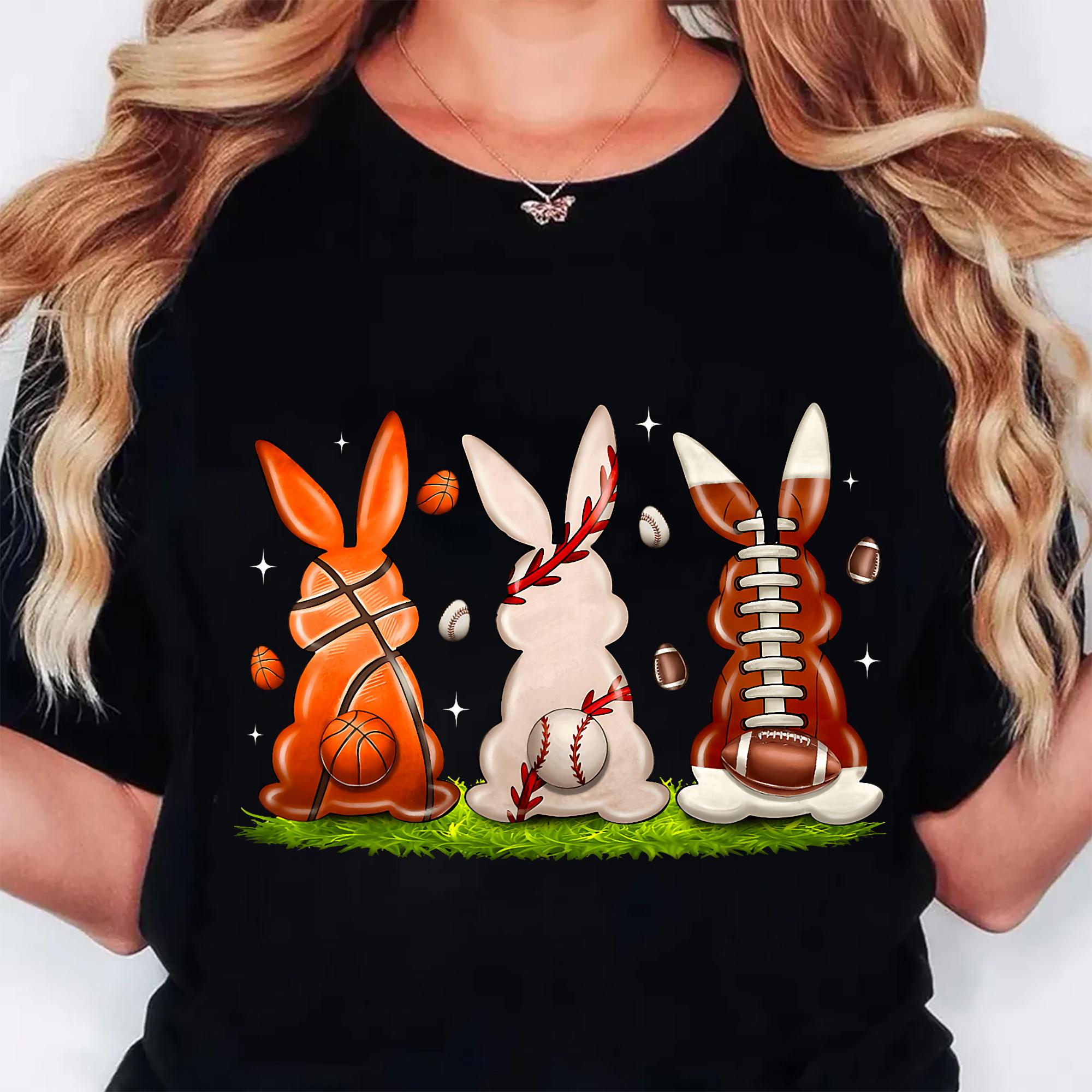 Easter Sports Bunny PNG Bundle, Baseball Basketball Football Cute ...