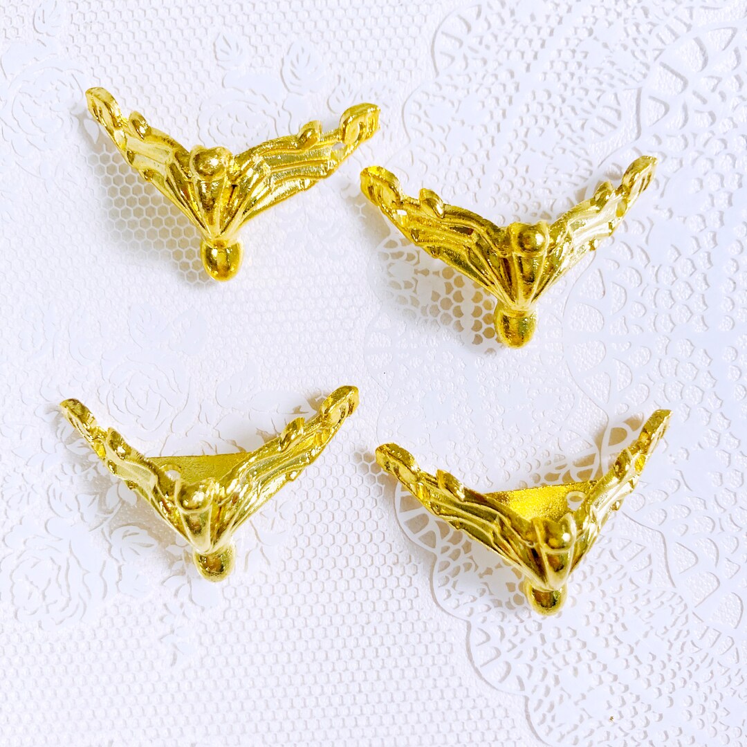 Ornate Metal Feet in Gold - Etsy