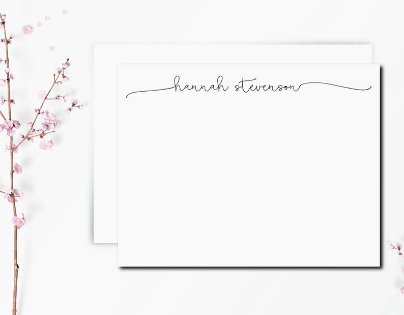 FOLDED Script Thank You Cards-8pk Script Monogram Personalized - Etsy