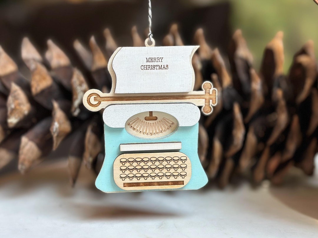 Christmas Ornament, Antique Typewriter, Personalized, Vintage ...