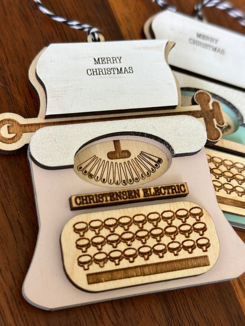 Personalized Typewriter Christmas Ornament: Vintage Retro Decor - Etsy