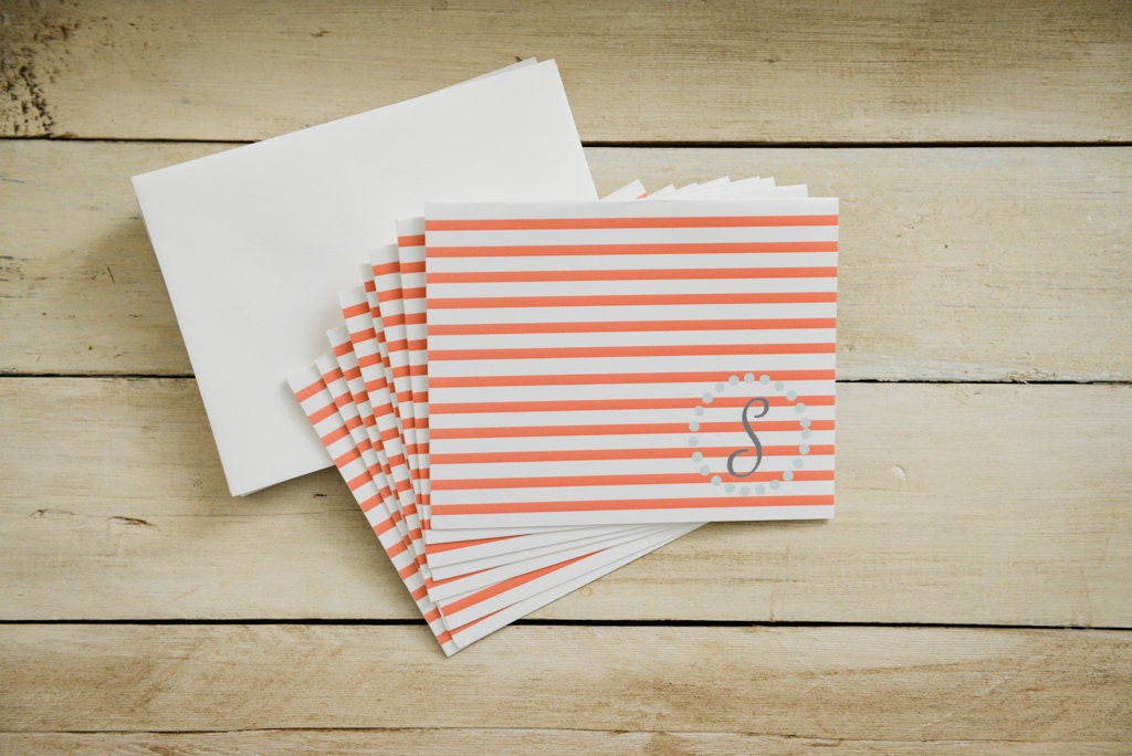 Monogram Cards8pk. Monogram Notes. Personalized Stationery. - Etsy