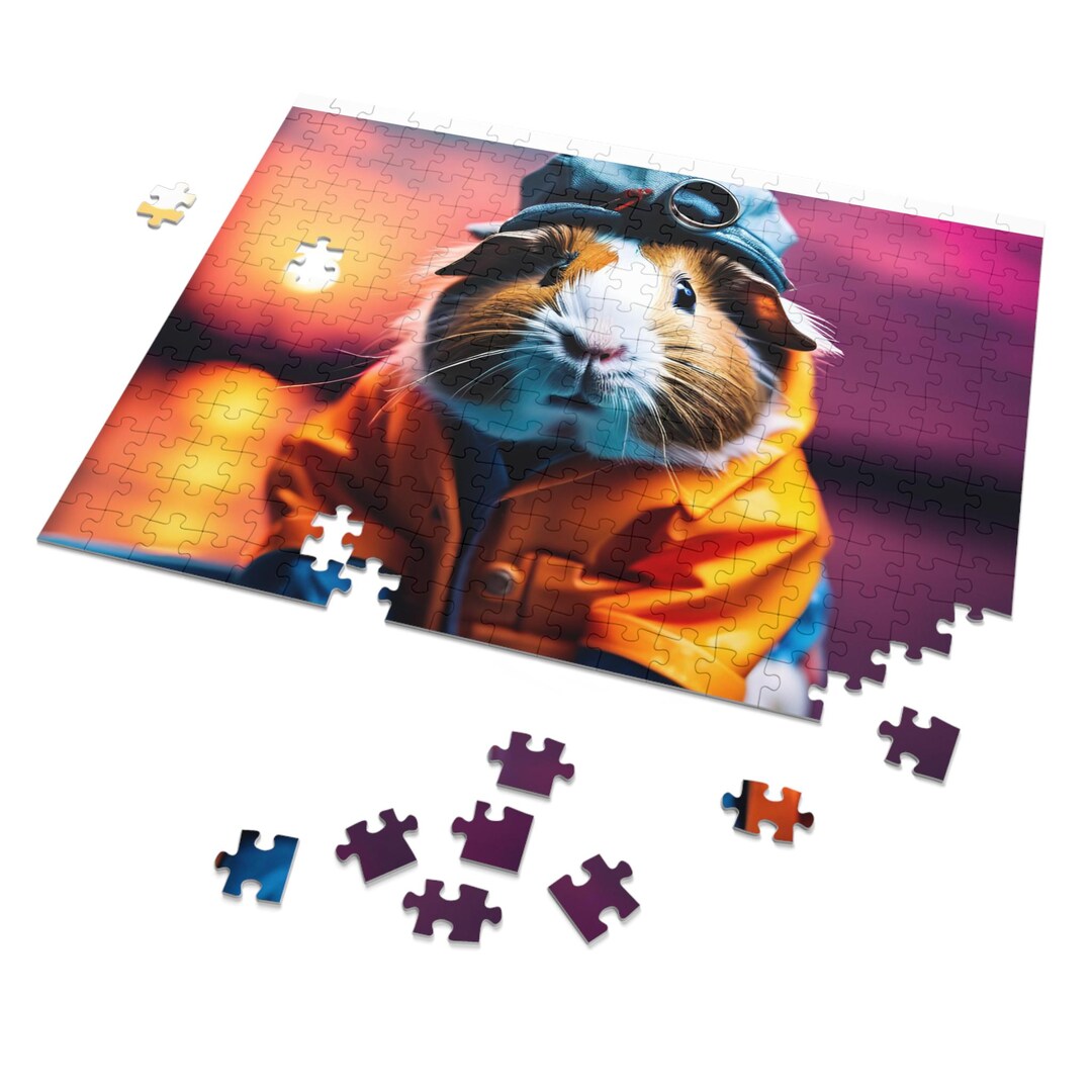 Guinea Pig Jigsaw Puzzle With Tin Box, Guinea Pig Fisherman, Fisherman ...