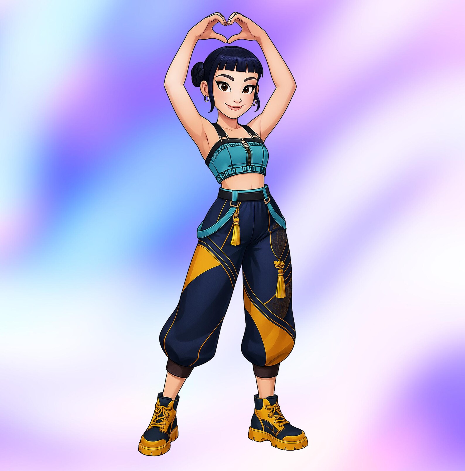 Grupo de ídolos del K-pop Huntrix PNG, estilo anime (descarga digital ...