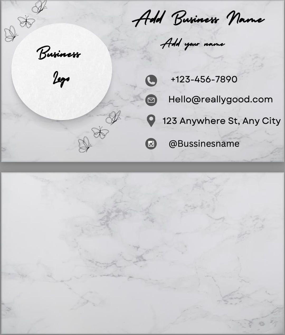 Business Card Template/pdf PRINTABLE - Etsy