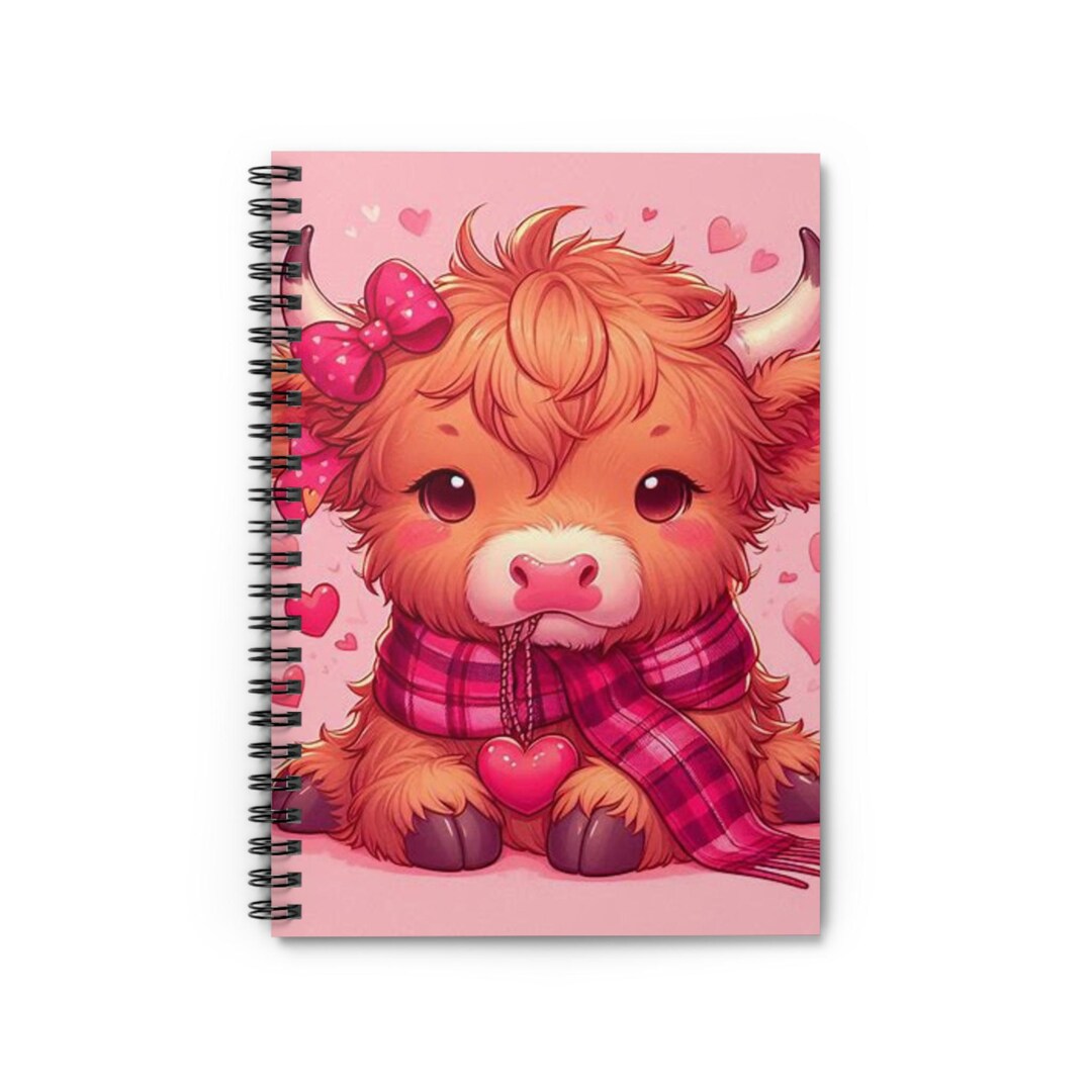 Highland Cow Kids Notebook, Cute Cow Journal, Children's School ...