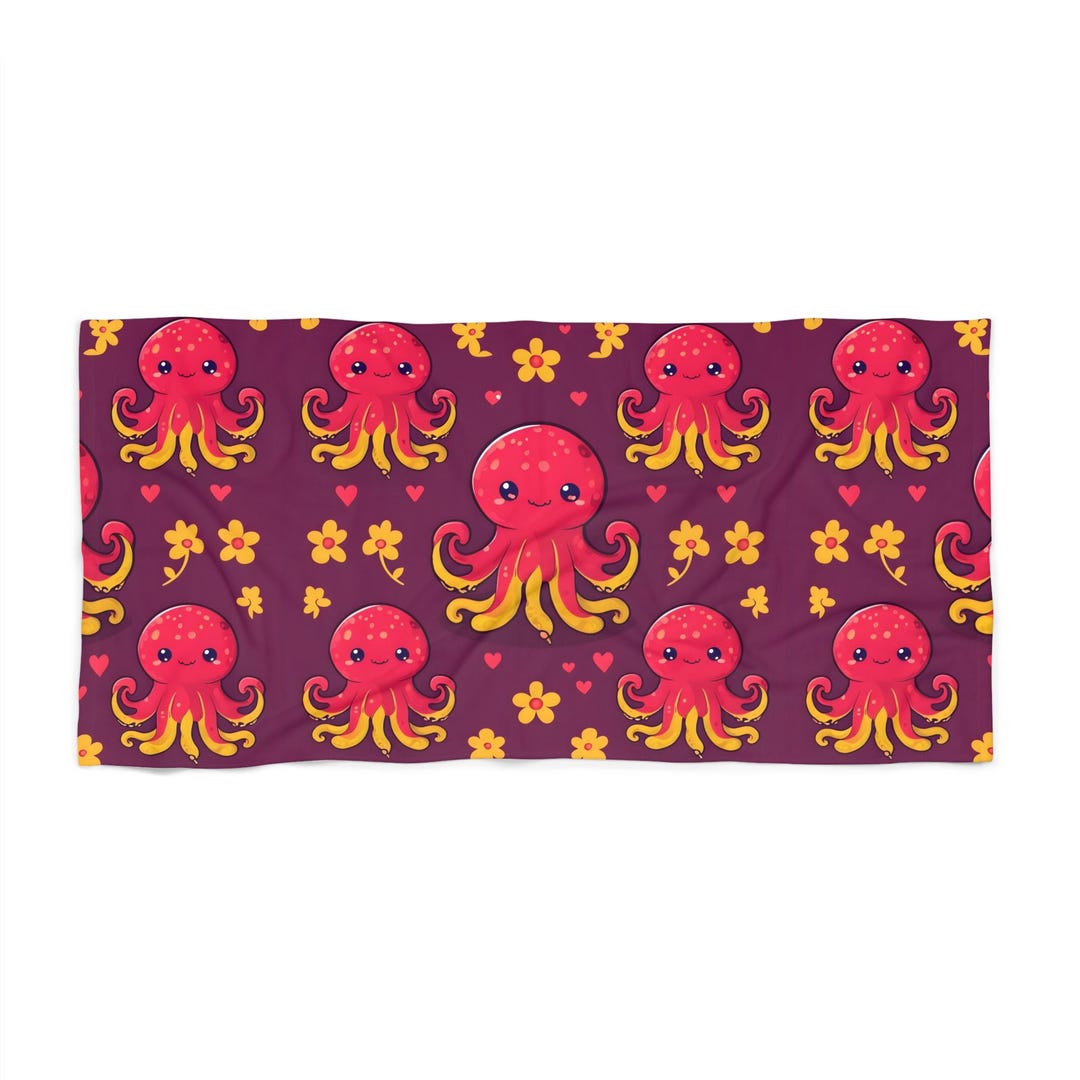 Kawaii Cthulhu Beach Towel Fun and Cute Towel for Beach Lovers ...