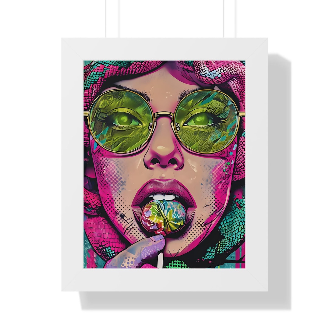 Medusa Pop-art Framed Vertical Poster - Etsy