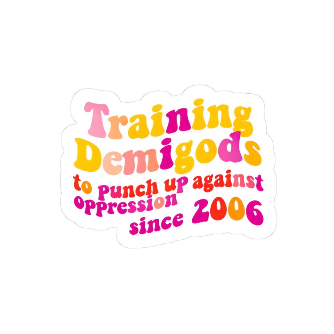 Training Demigods Stickers, Percy Jackson Fan Art, Laptop Decals, Greek ...