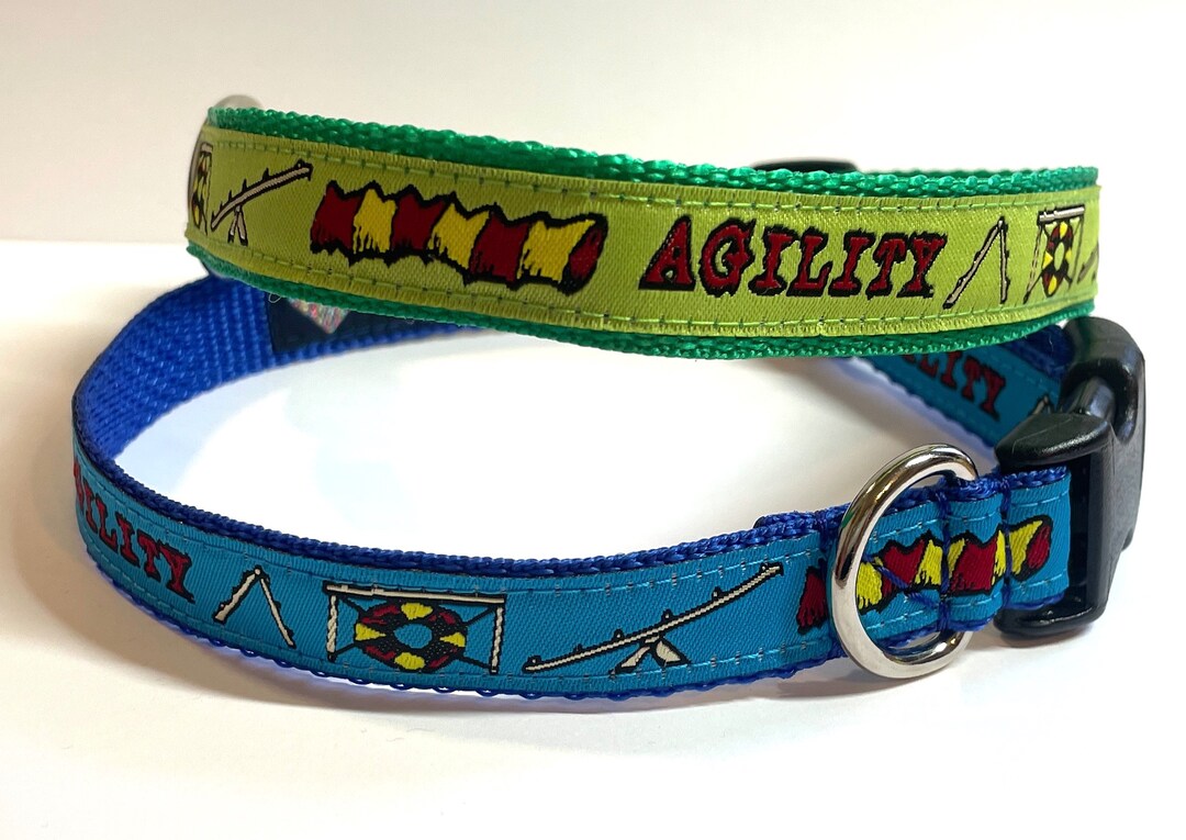 3/4" Width Agility Woven Pattern Dog Collars - Dog Sports, Dog Agility ...