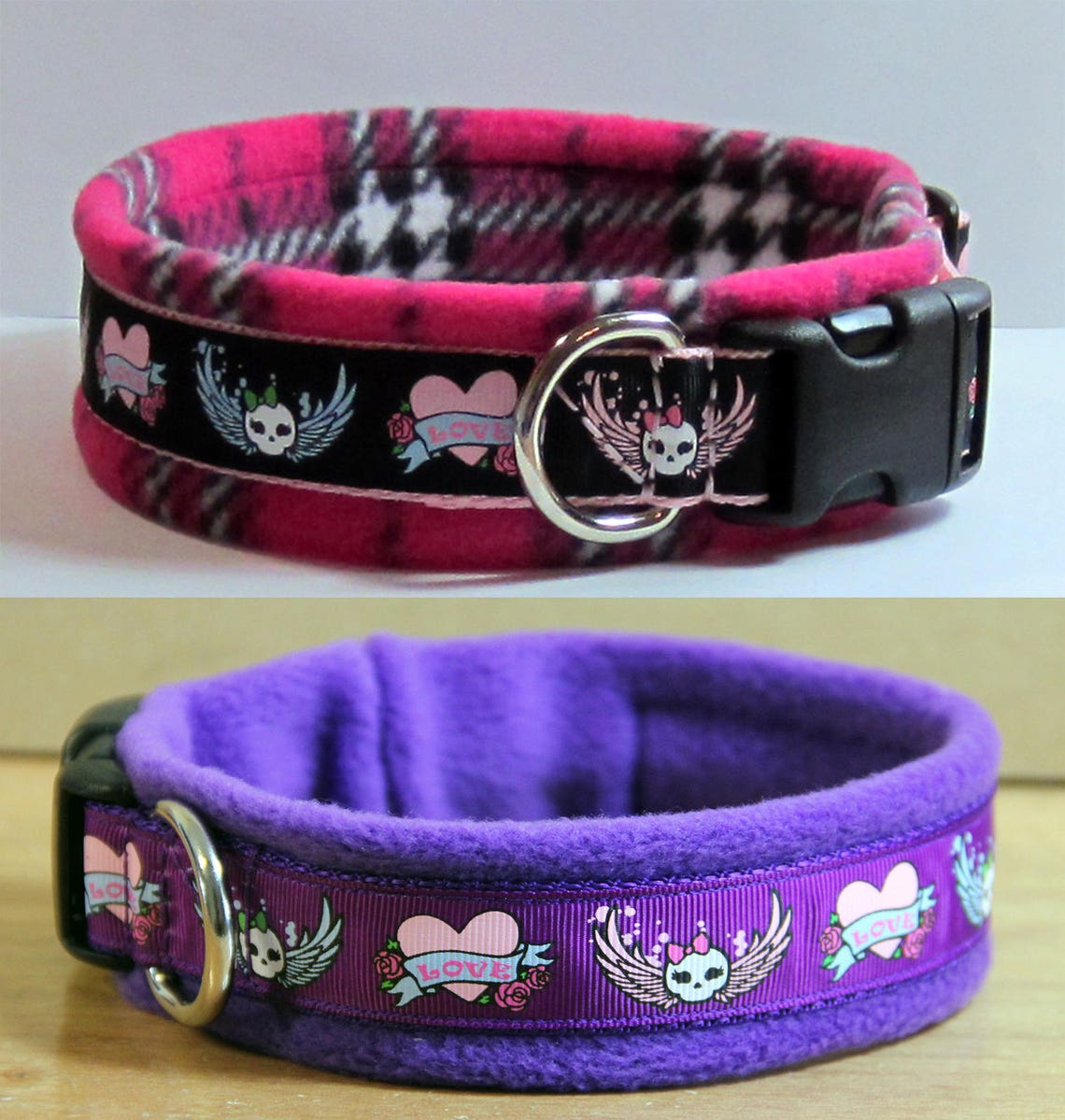 WIDE Width Padded Prints Dog Collars made to Measure | Etsy