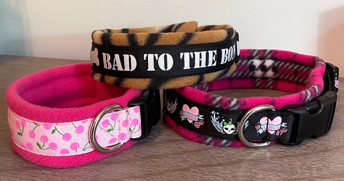 WIDE Width Padded Prints Dog Collars made to Measure | Etsy