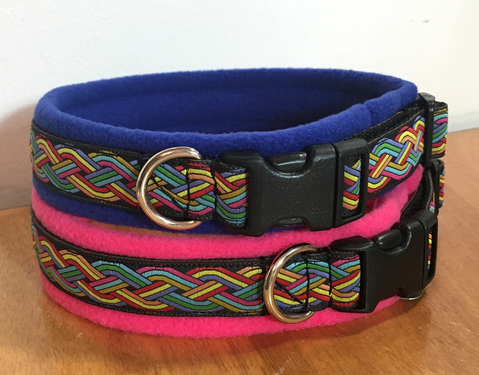 MEDIUM Width BROCADE Padded Patterned Dog Collars made to - Etsy