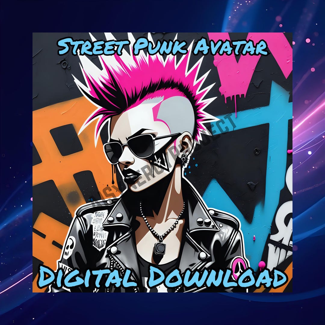Extended License Punk | Street Art Digital Art - Etsy