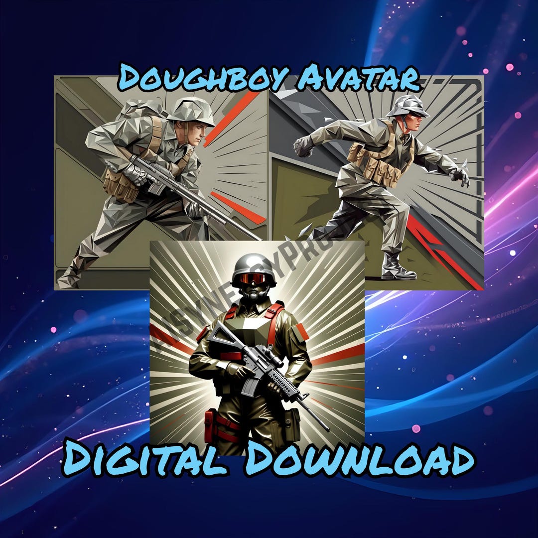 Futurism Doughboy Artwork | Ai-generated Avatar Bundle Pack - Etsy