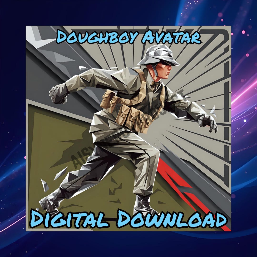 Extended License Futurism Doughboy Artwork | Ai-generated Avatar - Etsy