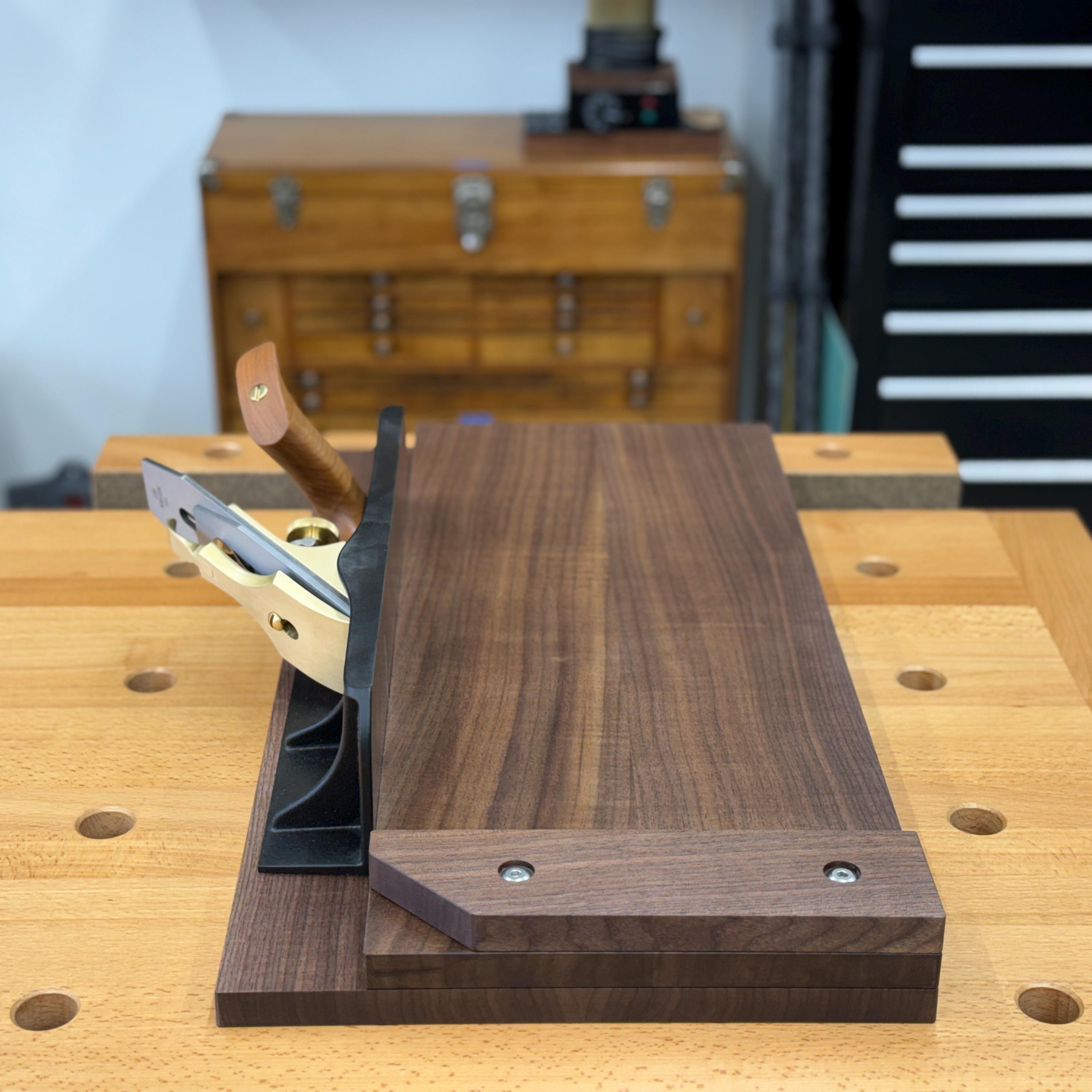 Shooting Board Hand Plane Solid Vertical Grain Walnut Adjustable ...