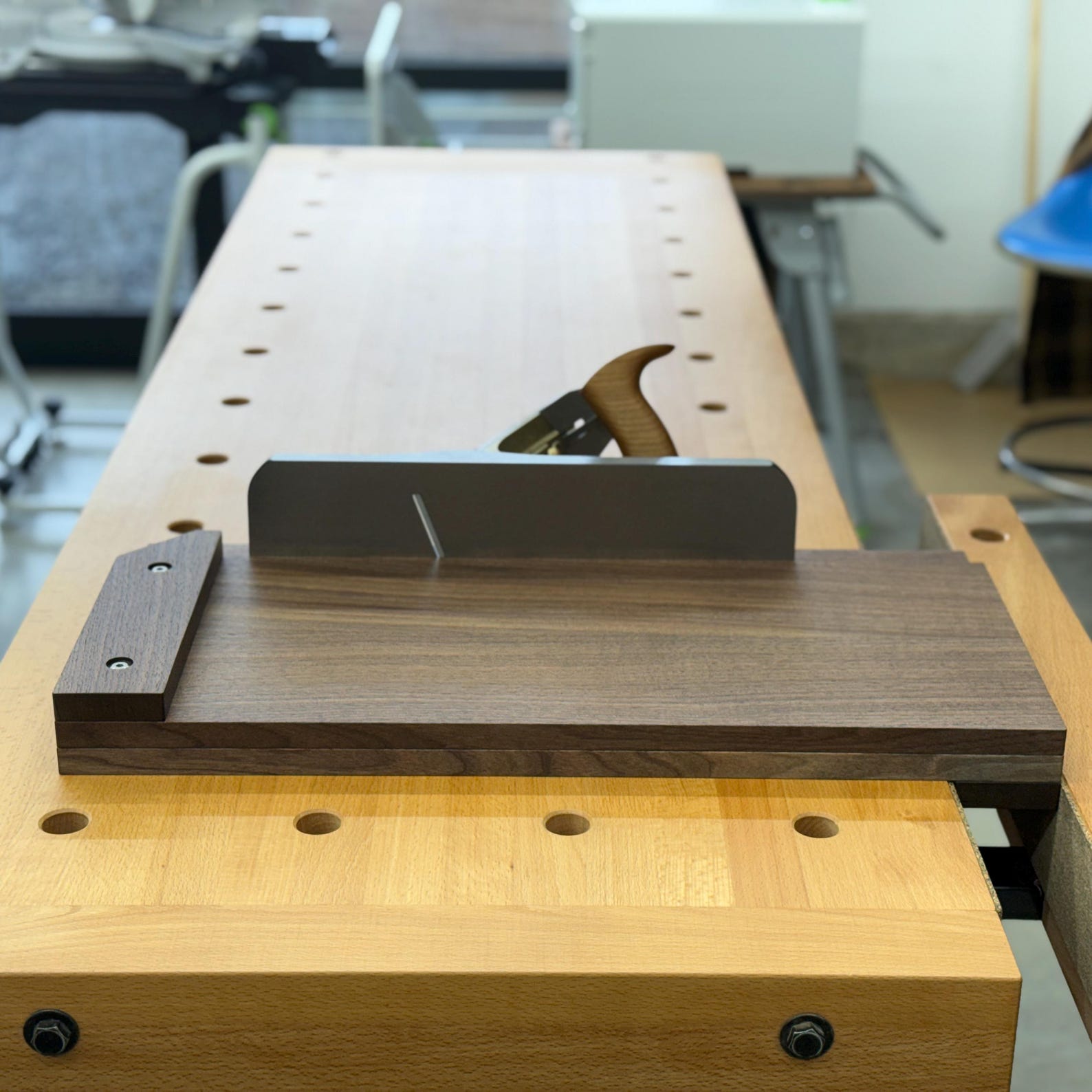 Shooting Board Hand Plane Solid Vertical Grain Walnut Adjustable ...