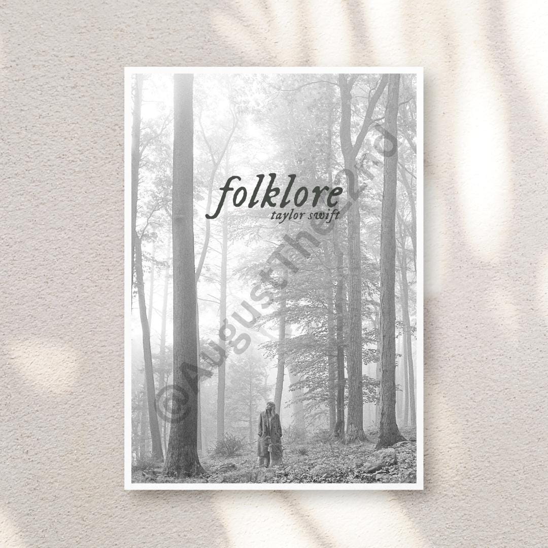 Folklore - Taylor Swift Album Poster - Etsy