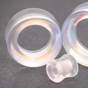Blue & Green Iridescent Glass Plug / Tunnel / Gauge - Double Flare ...