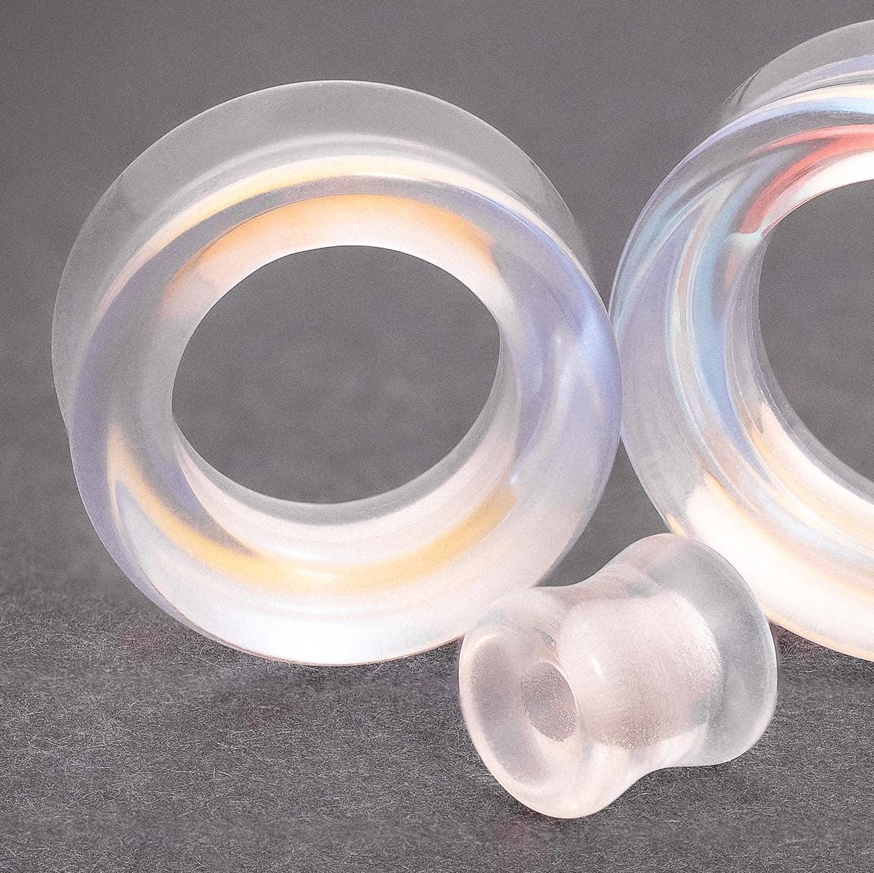 Blue & Green Iridescent Glass Plug / Tunnel / Gauge - Double Flare ...