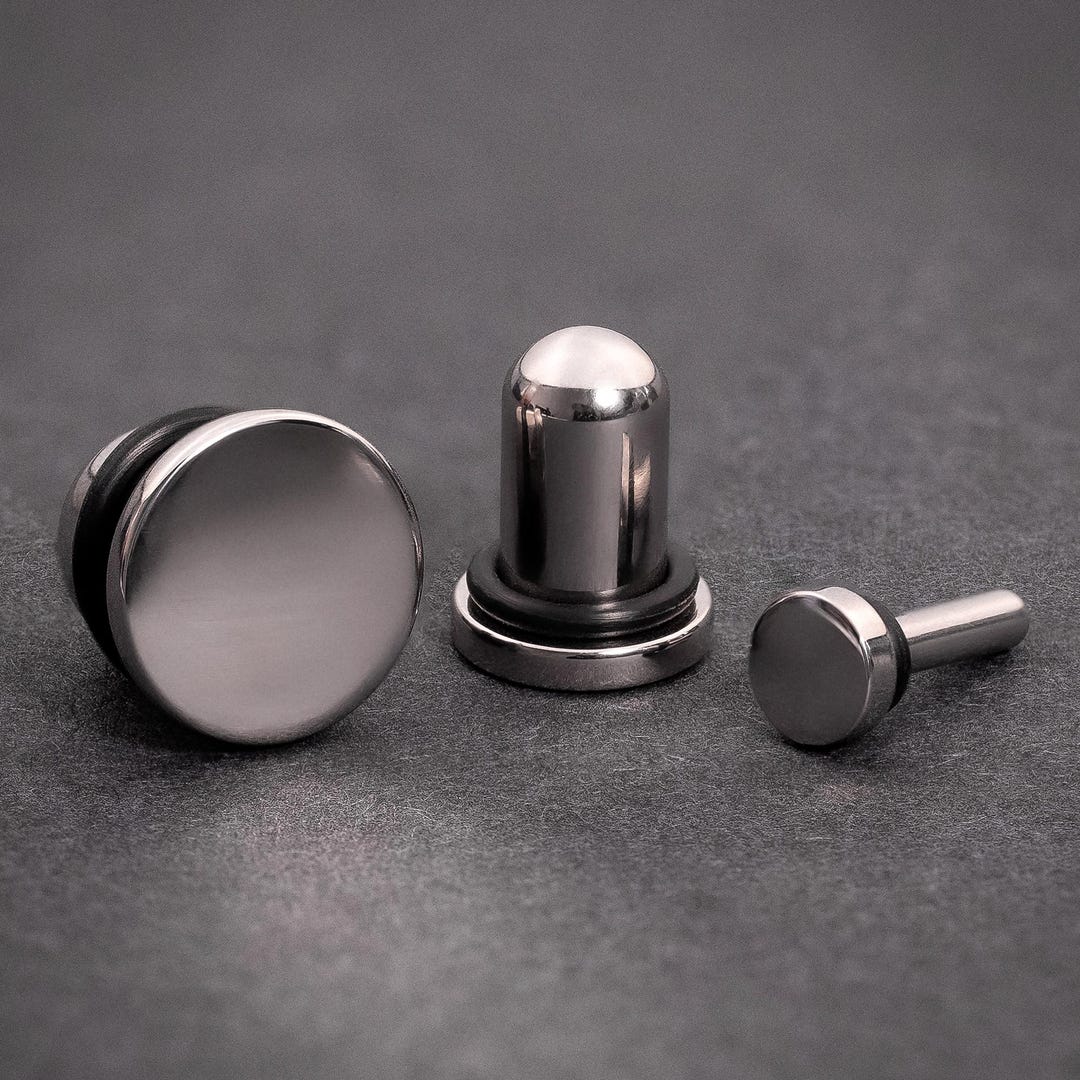 Silver Steel Single Flare Metal Plug / Ear Gauge. 316L Surgical Steel ...