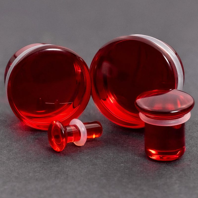 Red Glass Double Flare - Etsy UK