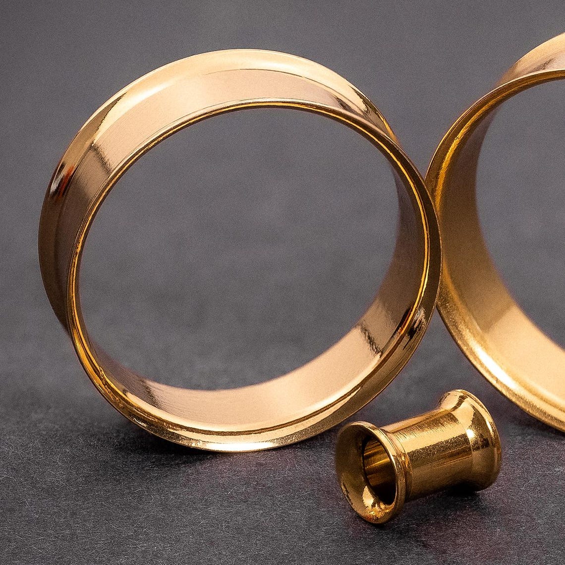 Gold Double Flare Stainless Steel Tunnel - Etsy