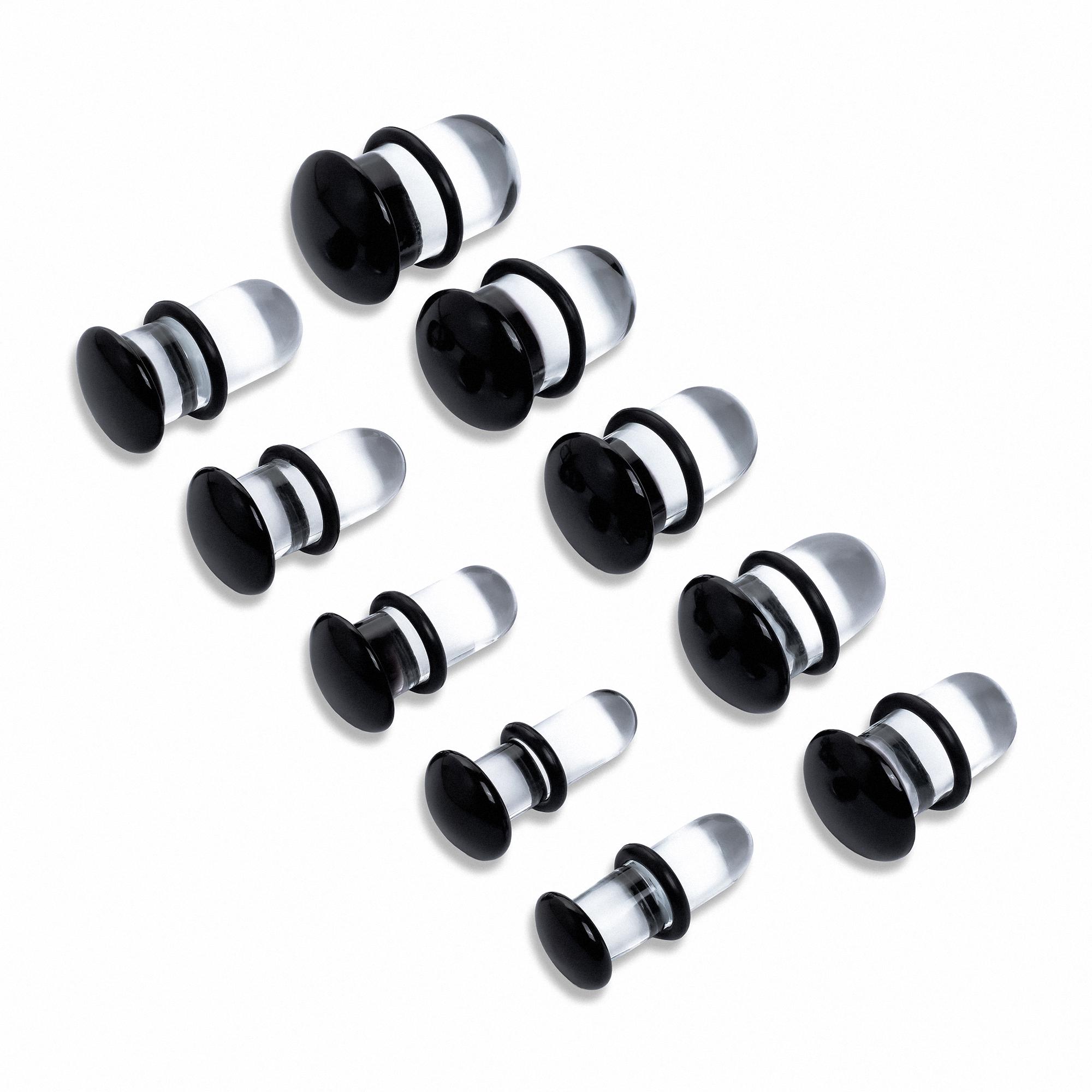 Dead Stretching Kit - 0.5mm Jump Clear & Black Glass Ear Plugs / Ear ...