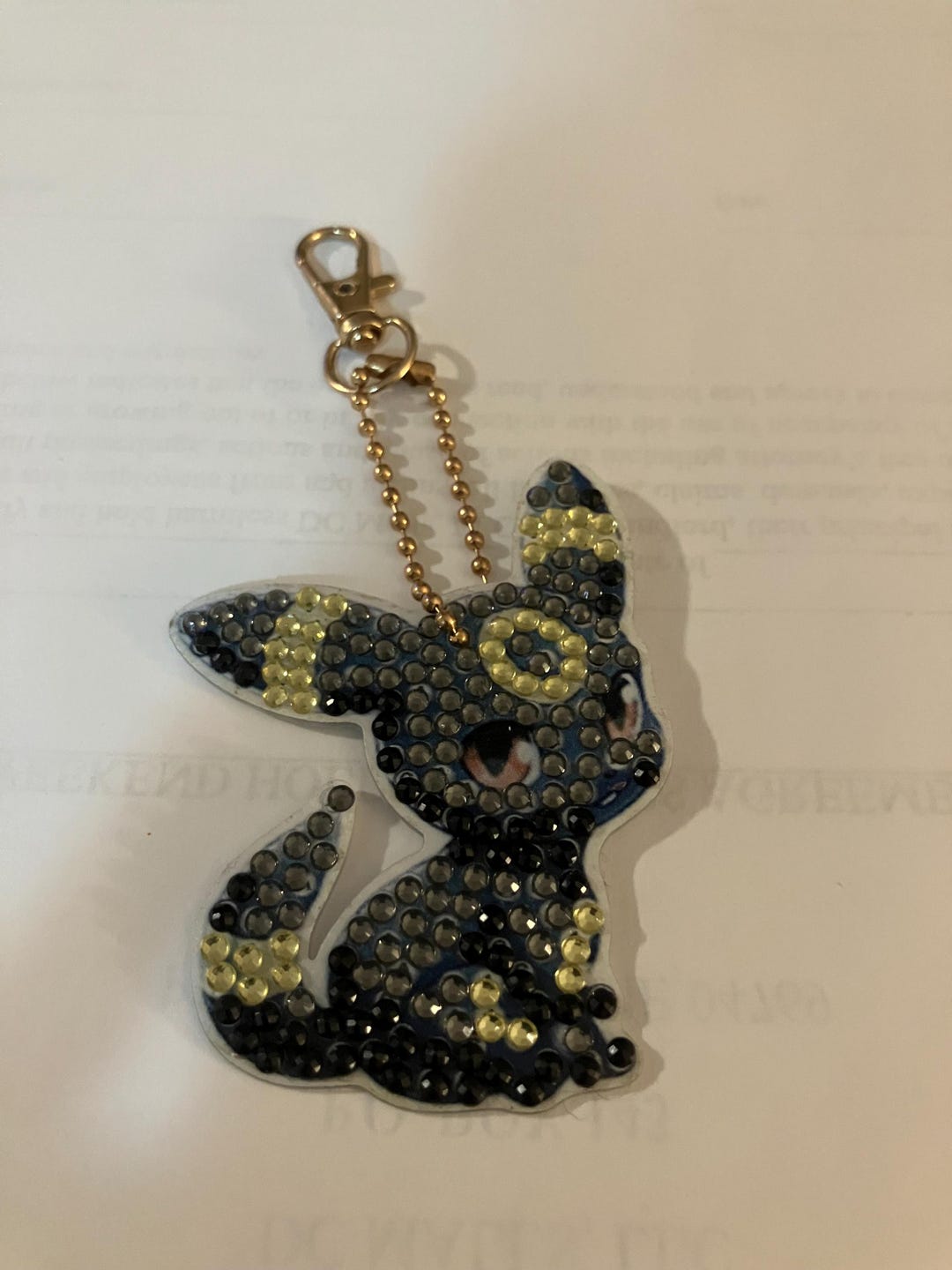 Single Sided Diamond Art Pokemon Umbreon Keychain - Etsy