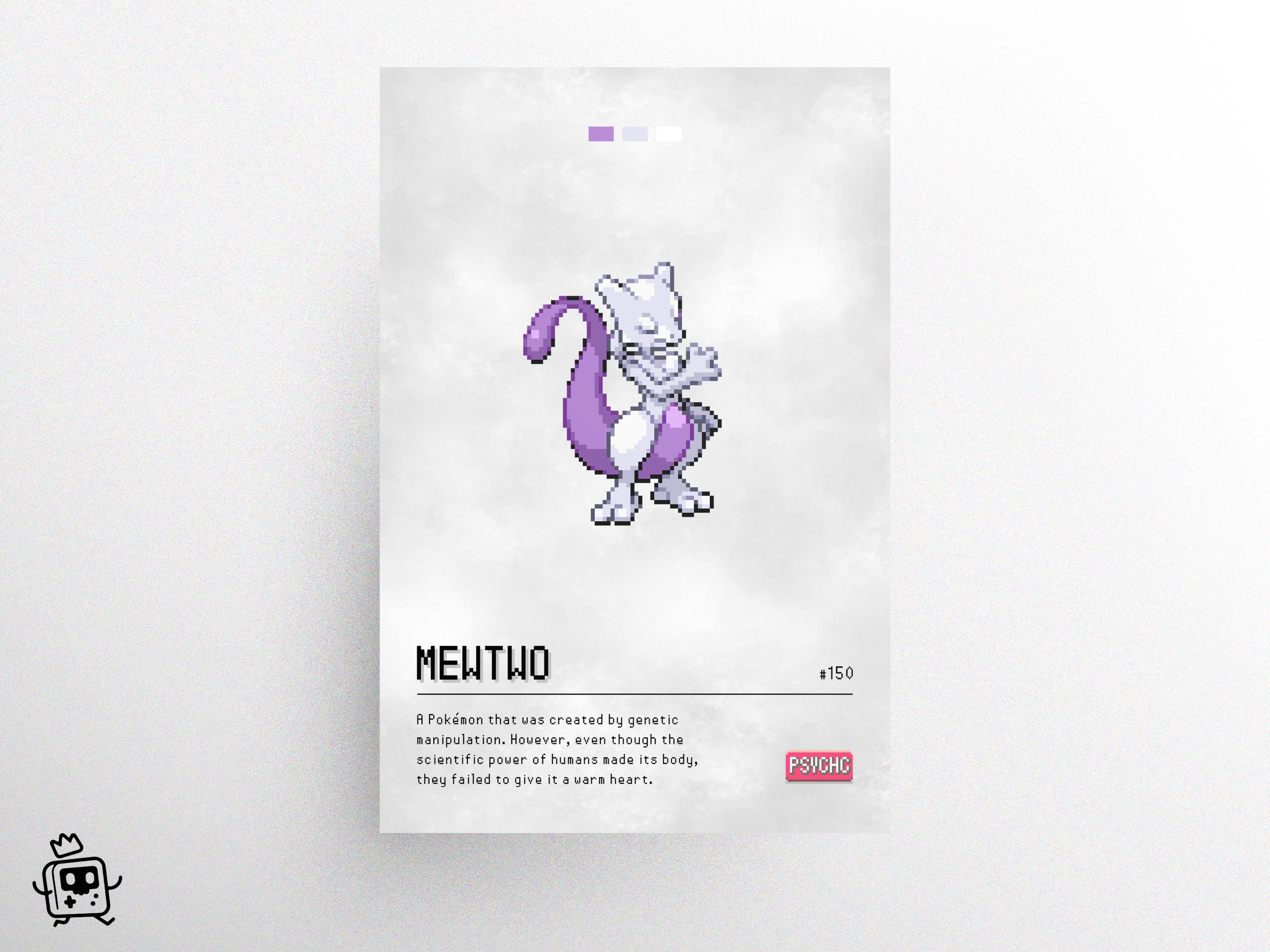 Mewtwo Pokemon Poster, Video Game Poster, Pokemon Emerald, Printable ...