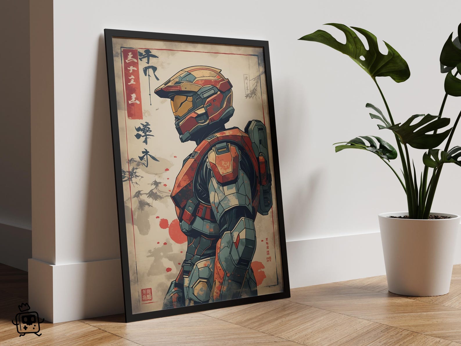 Master Chief Poster, Japanese Art Style Digital Print, Halo Game Poster ...