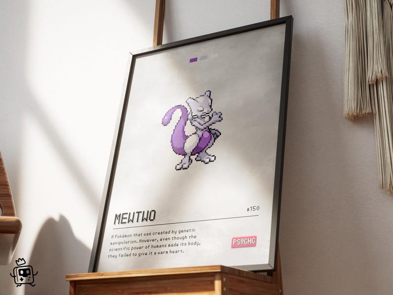 Mewtwo Pokemon Poster, Video Game Poster, Pokemon Emerald, Printable ...