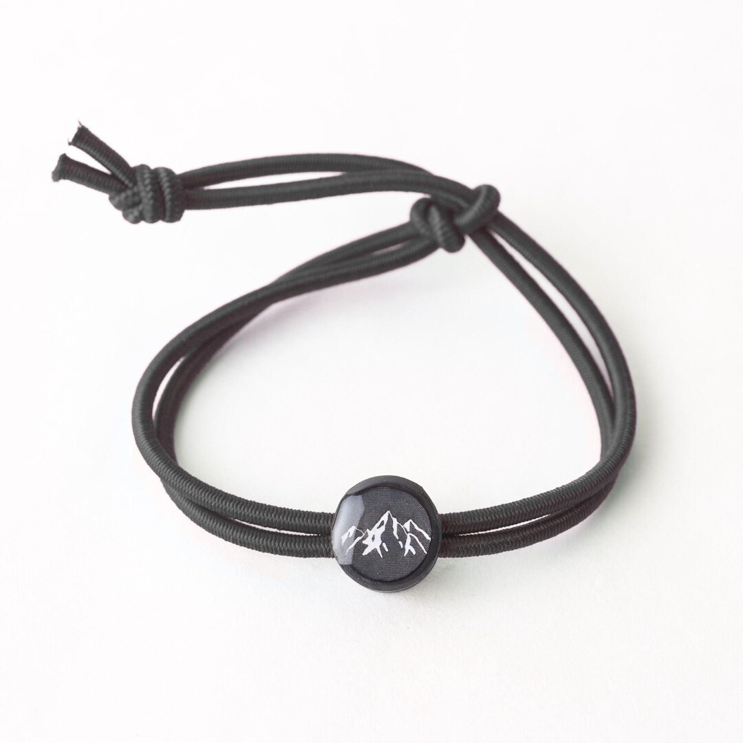 Daily Tap for Inspiration Beacon Bracelet - Mountains - Stretch Cord - Etsy
