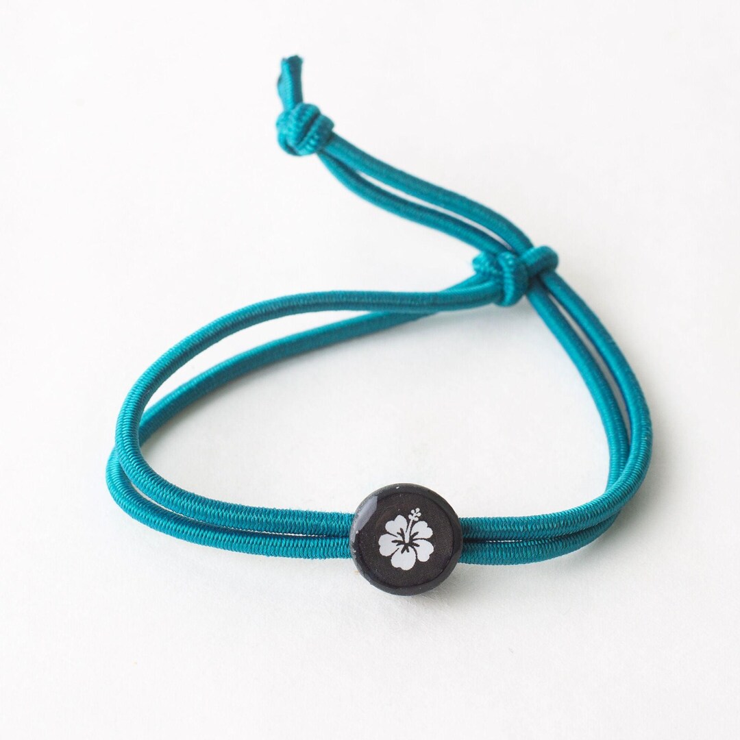 Daily Tap for Inspiration Beacon Bracelet - Hibiscus Flower - Stretch ...