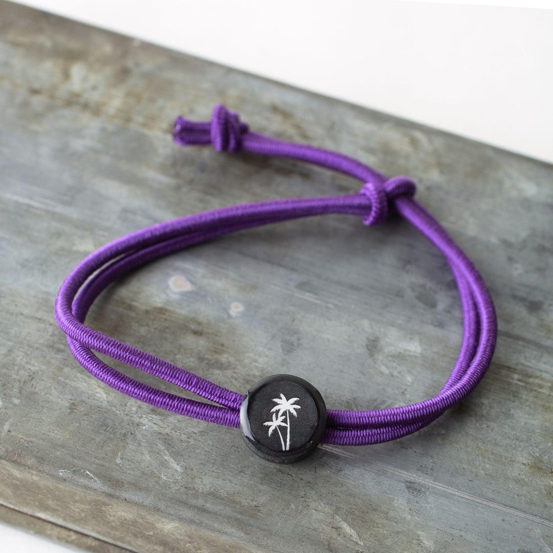 Daily Tap for Inspiration Beacon Bracelet - Palm Tree - Stretch Cord - Etsy